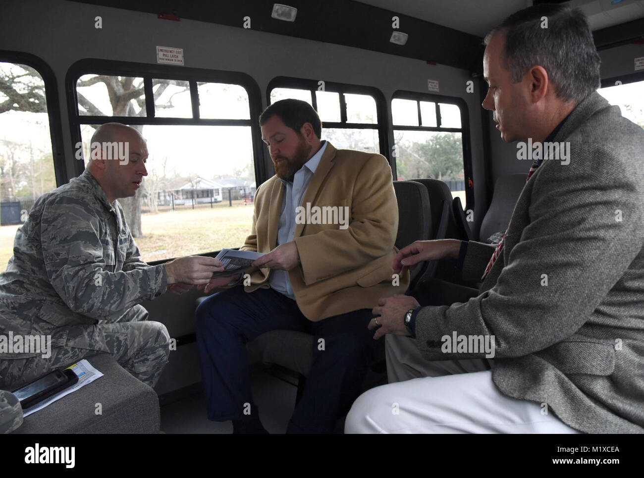 Col. Danny Davis, 81st Mission Support Group commander, briefs David ...