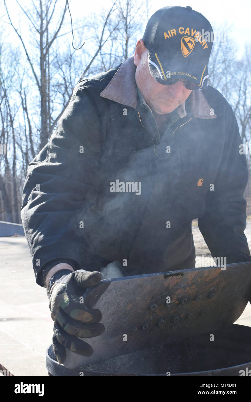 Crane Army Ammunition Activity workers burn aircraft flares to ensure ...