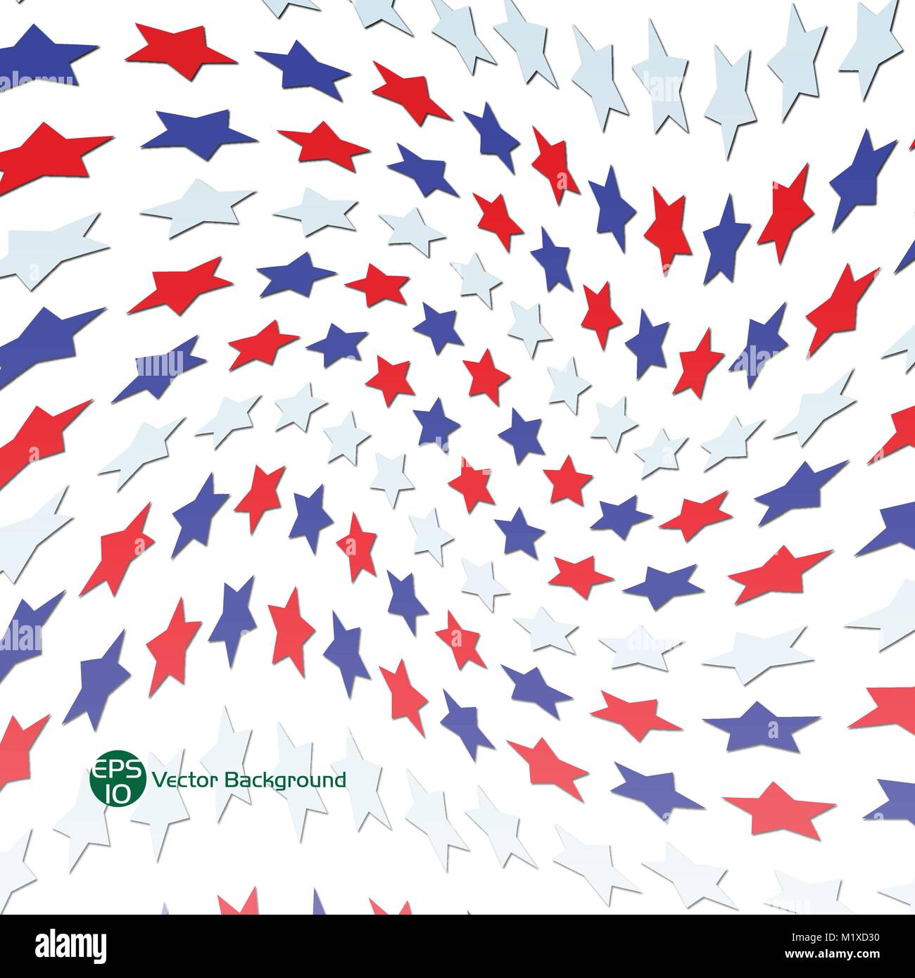 Star background with red blue white color illustration vector, flying ...