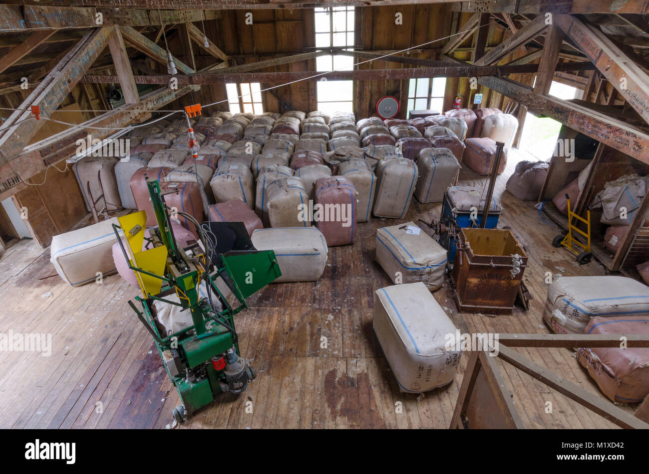 Woolshed interior, Glenburn, Wairarapa, New Zealand Stock Photo - Alamy