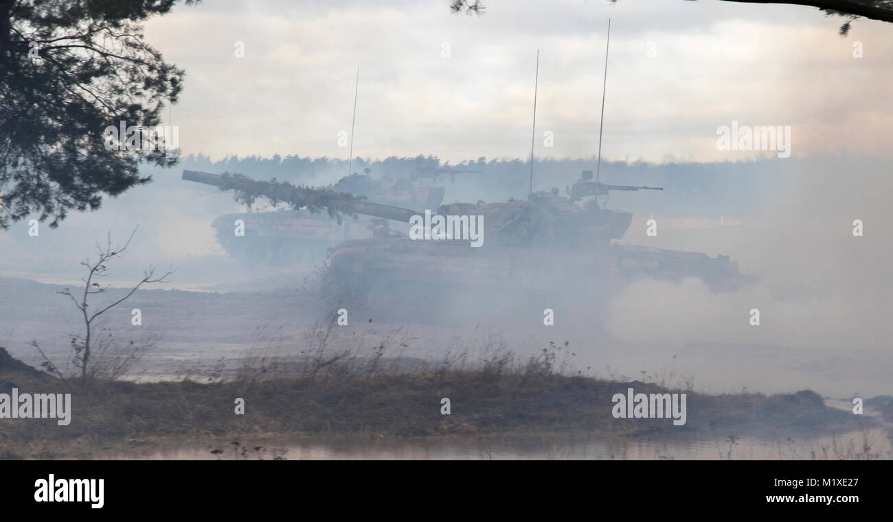 Track vehicles operated by Polish soldiers of 1st Battalion, 15th ...