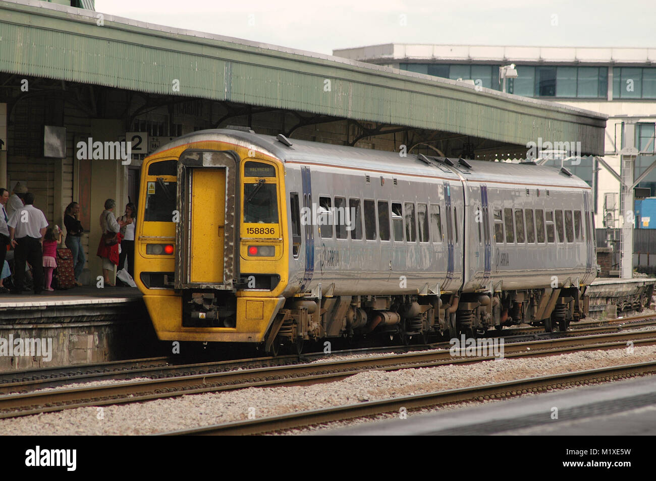 Class 158 passenger train at Cardiff Stock Photo - Alamy