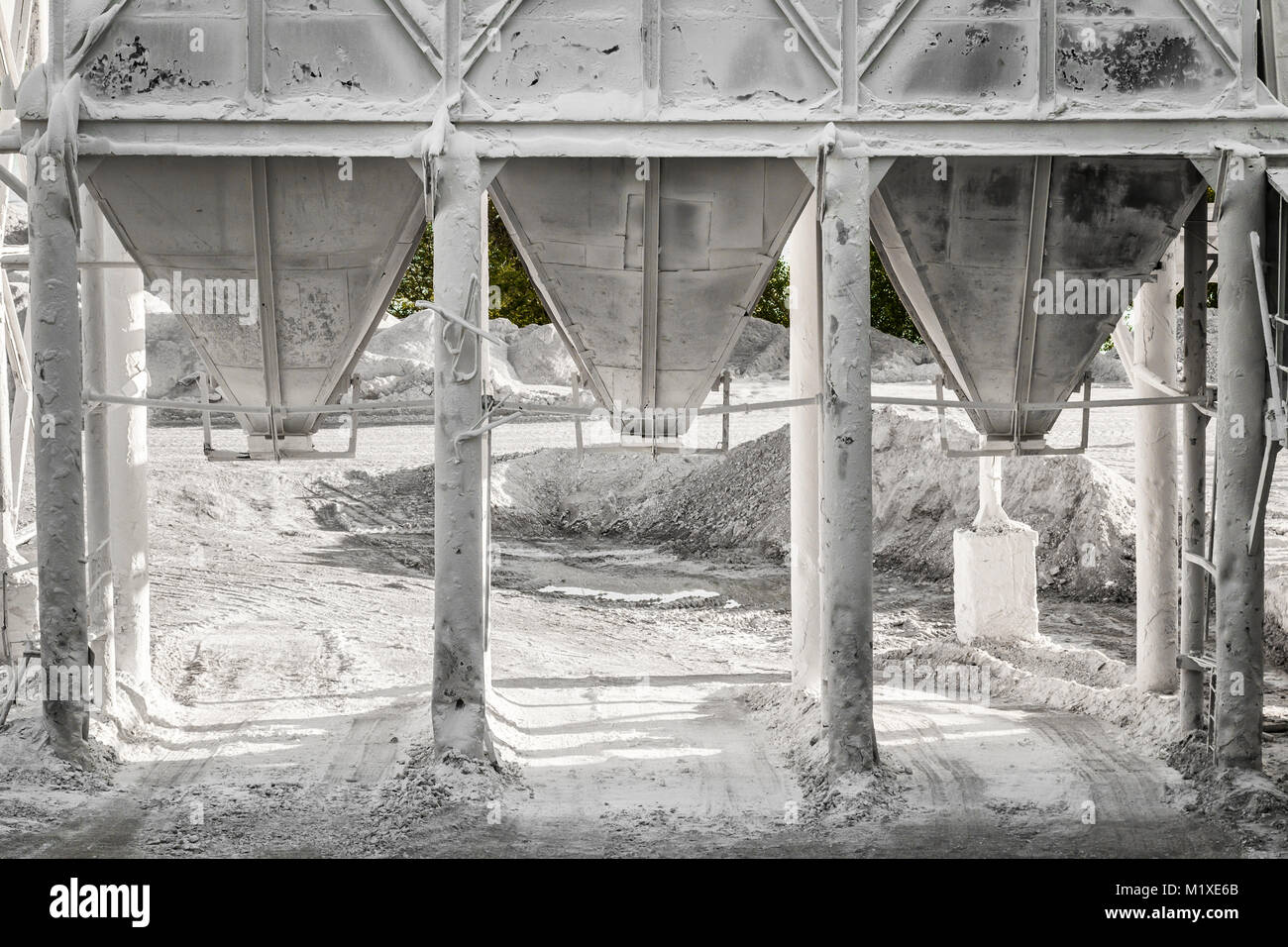 Loading platform of crushed stone for trucks Stock Photo - Alamy
