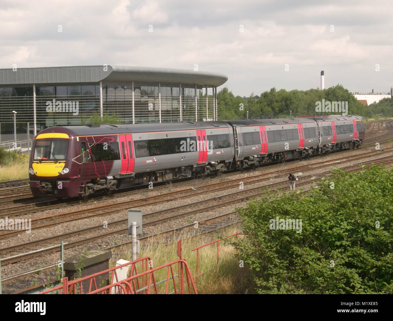 Class 170 Cross Country passenger train approaching Birmingham in ...