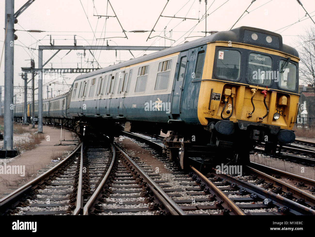Class 312 train de-railed at Hornsey Depot in London in the 1980's ...