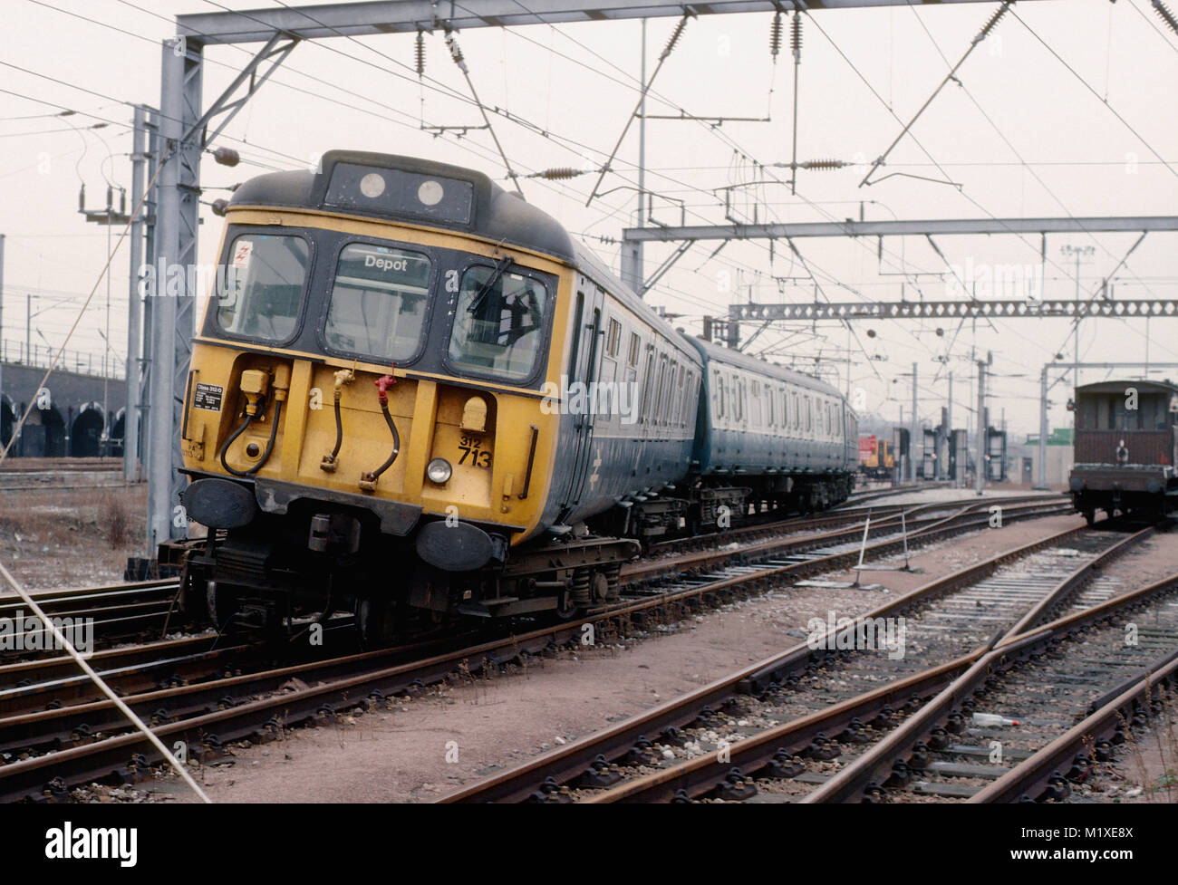 Class 312 train de-railed at Hornsey Depot in London in the 1980's ...