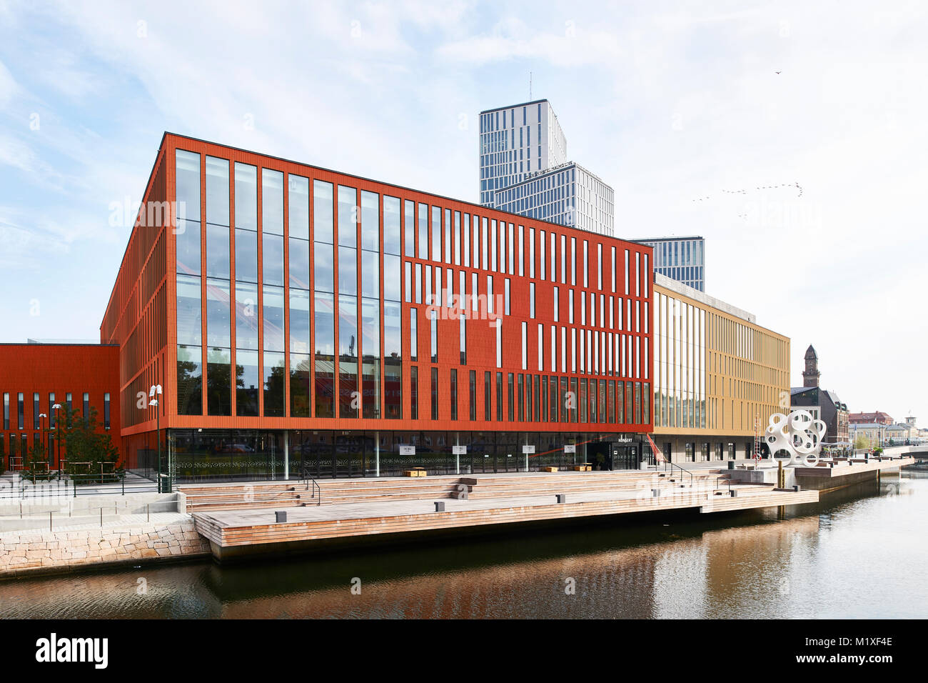Glass facade staircase sky reflection hi-res stock photography and ...