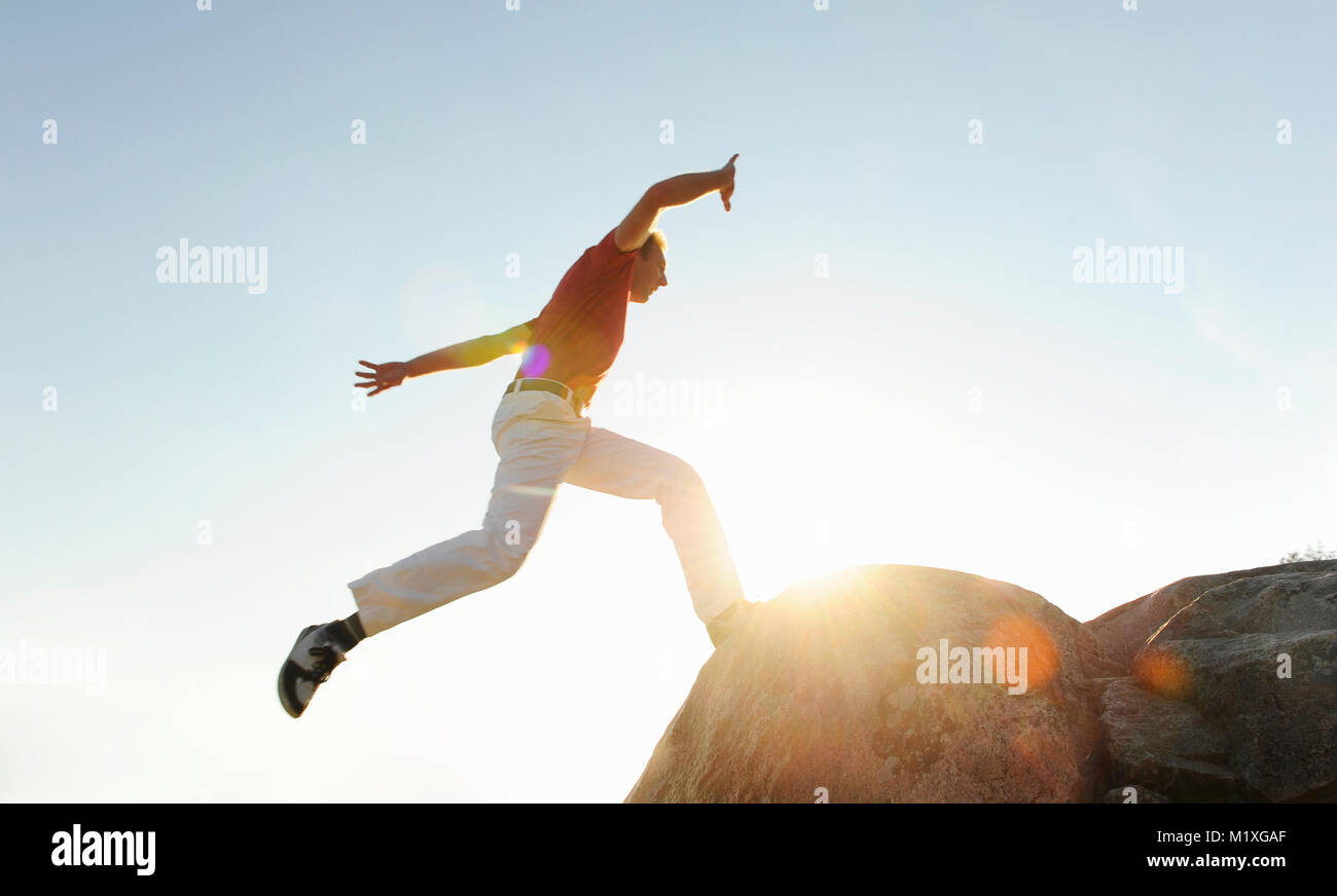 Leaping person hi-res stock photography and images - Alamy