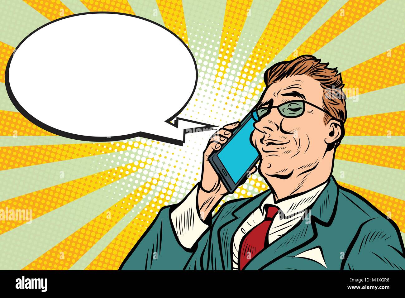Consultant talking on phone Stock Vector Images - Alamy