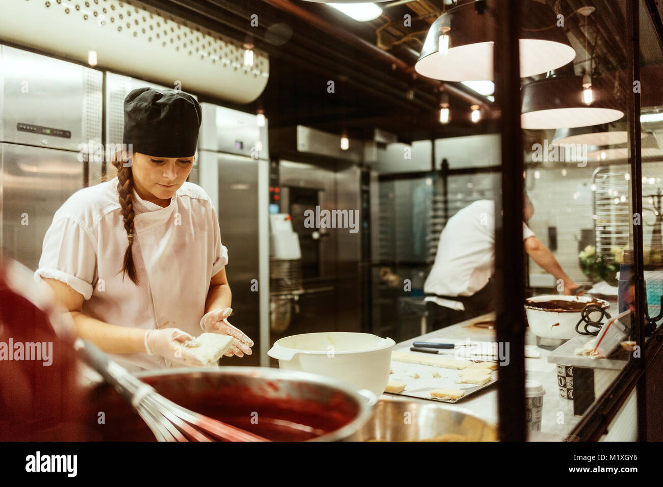 Chef in kitchen in Sweden Stock Photo - Alamy