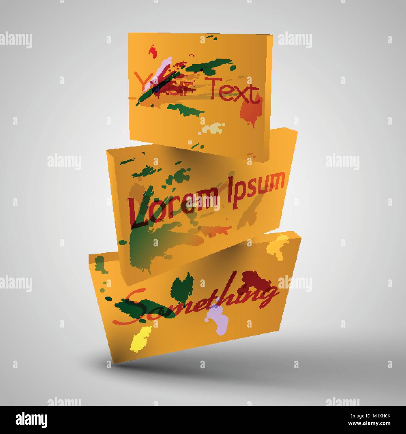 3d orange tables, vector illustration Stock Vector Image & Art - Alamy