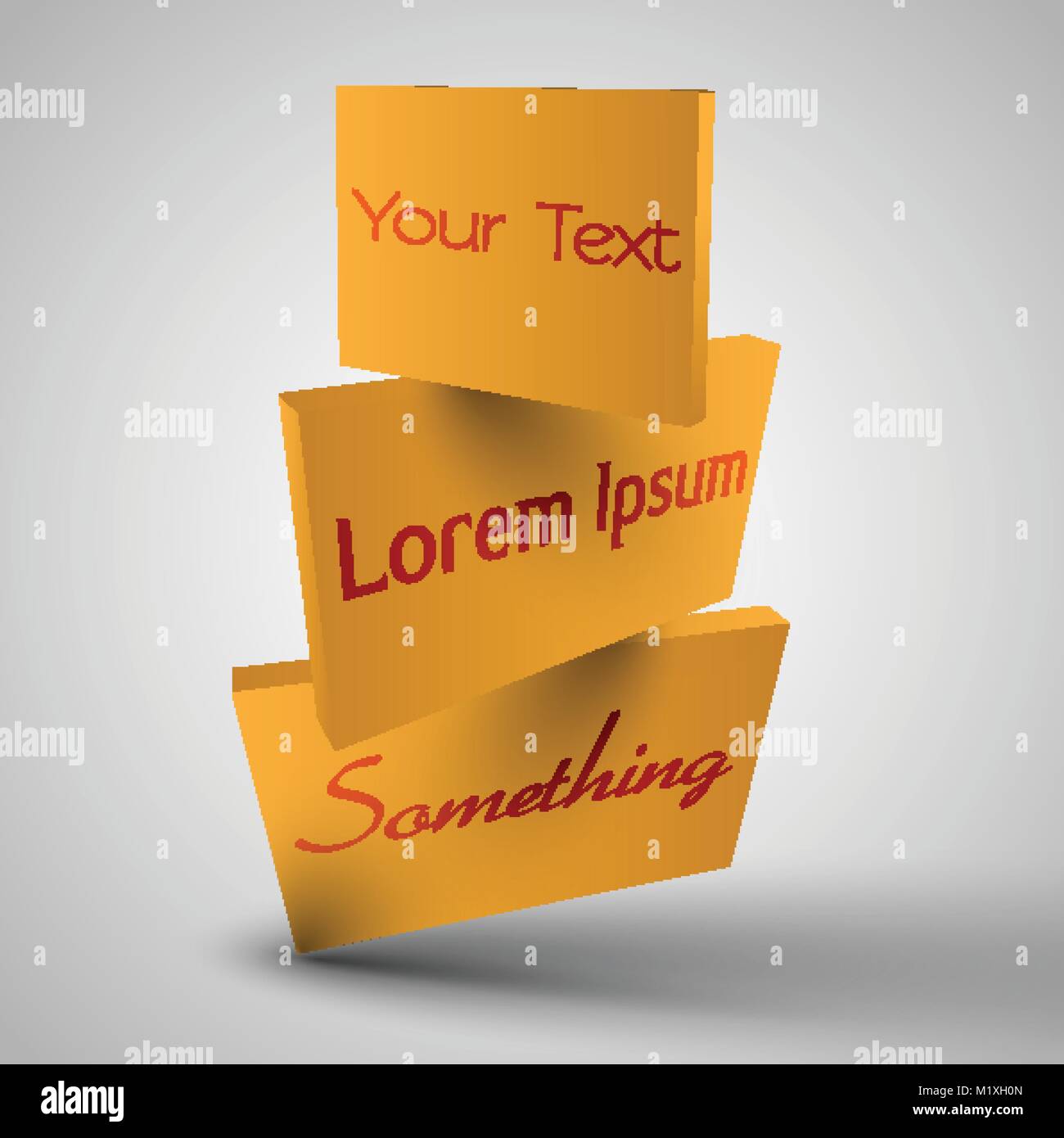 3d orange tables, vector illustration Stock Vector Image & Art - Alamy