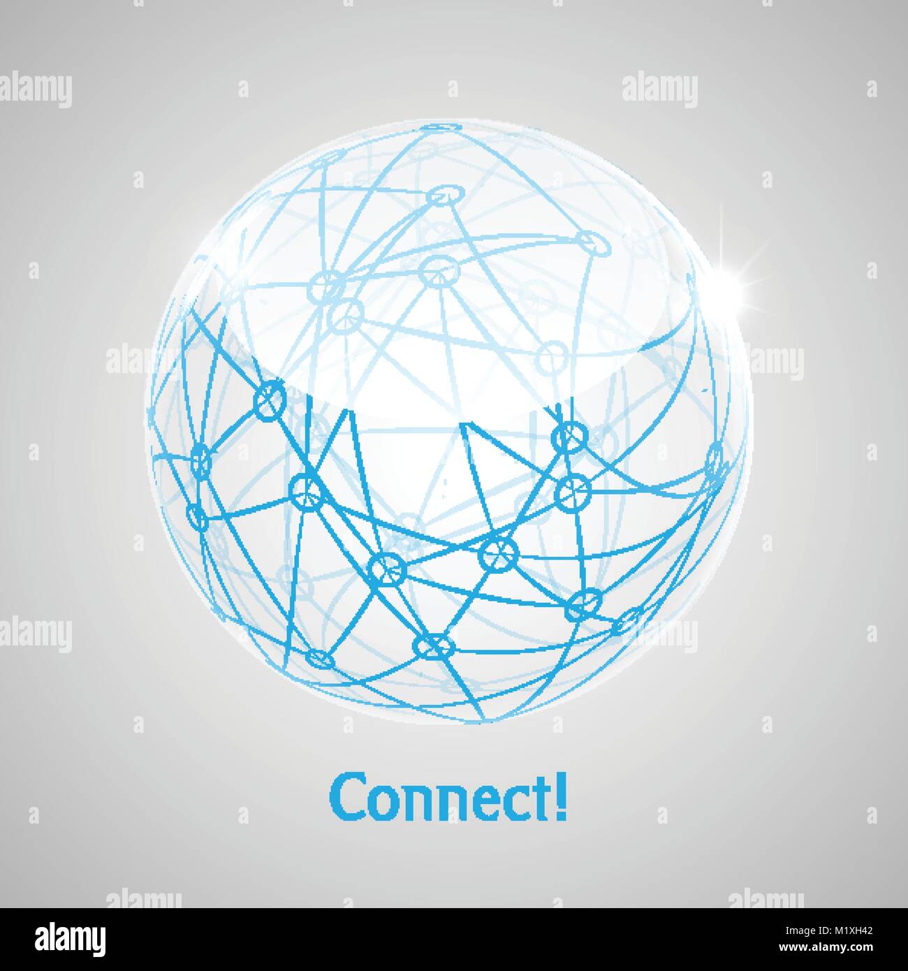 Connect World abstract concept art Stock Vector Image & Art - Alamy