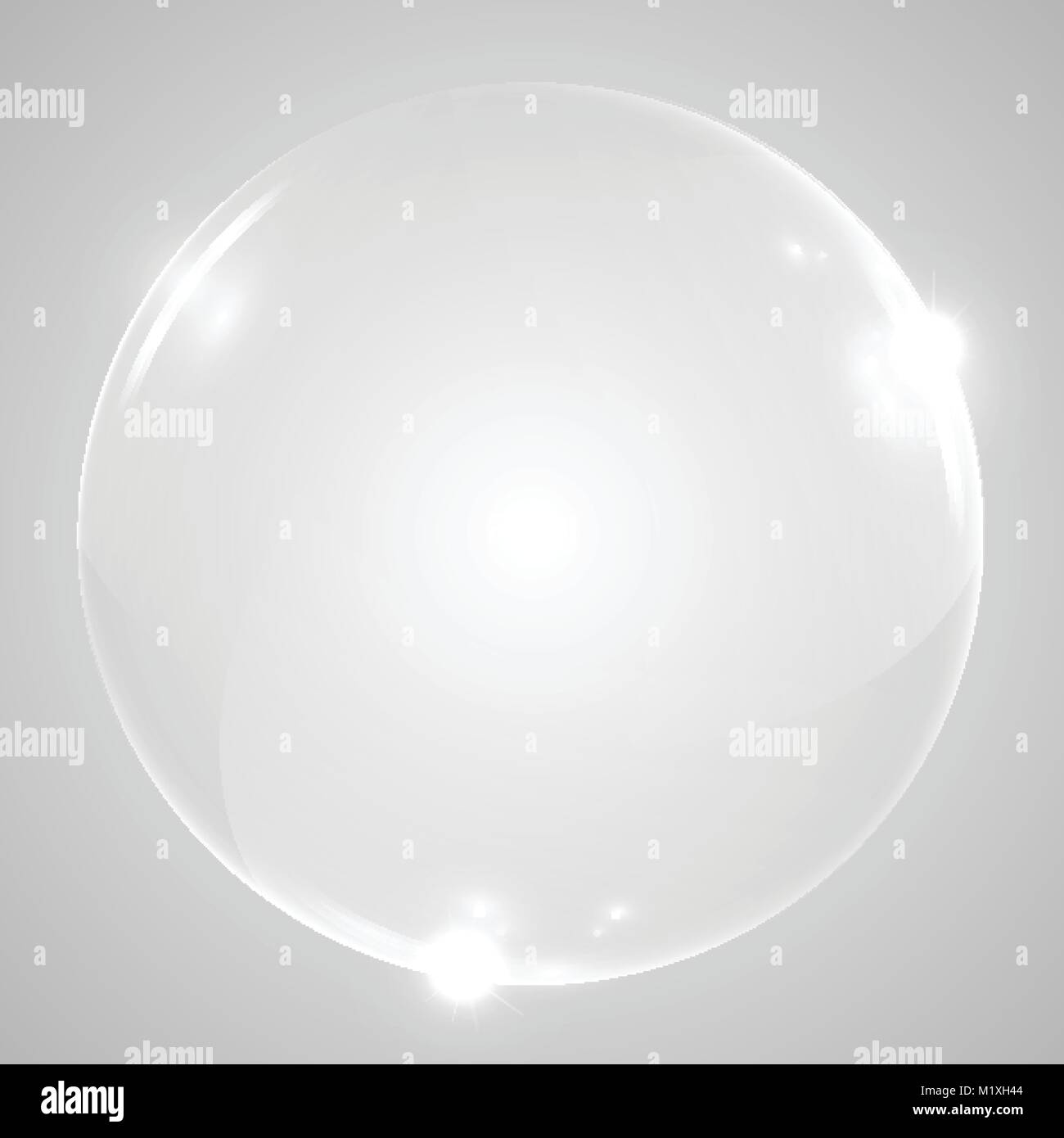 Shiny transparent glass sphere, vector illustration Stock Vector Image ...