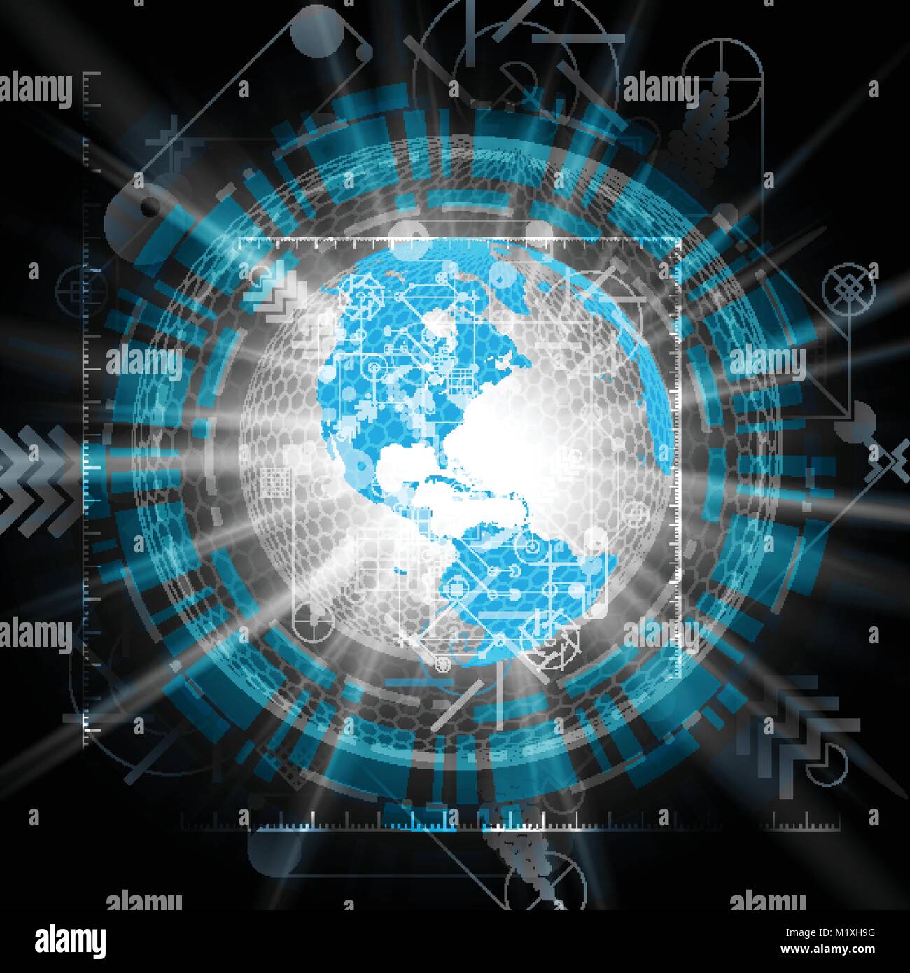 Earth globe vector illustration for advertising Stock Vector Image ...