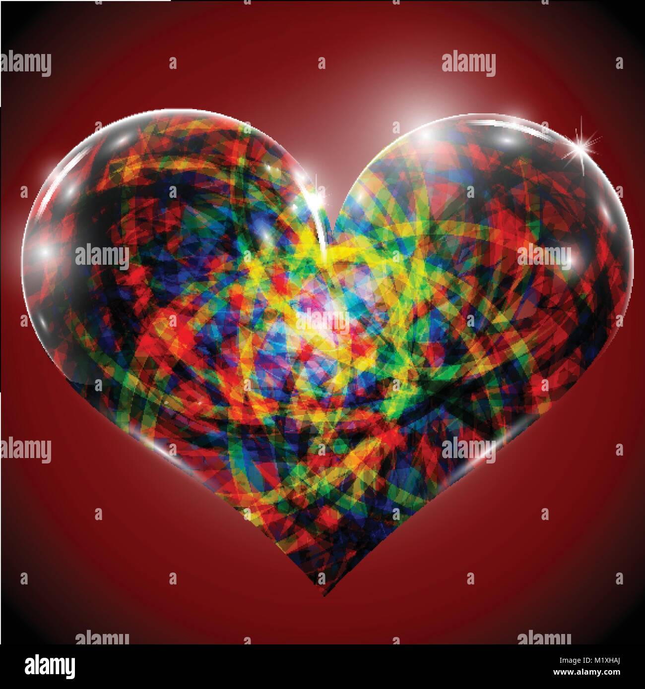 Circle heart border Stock Vector Images - Alamy