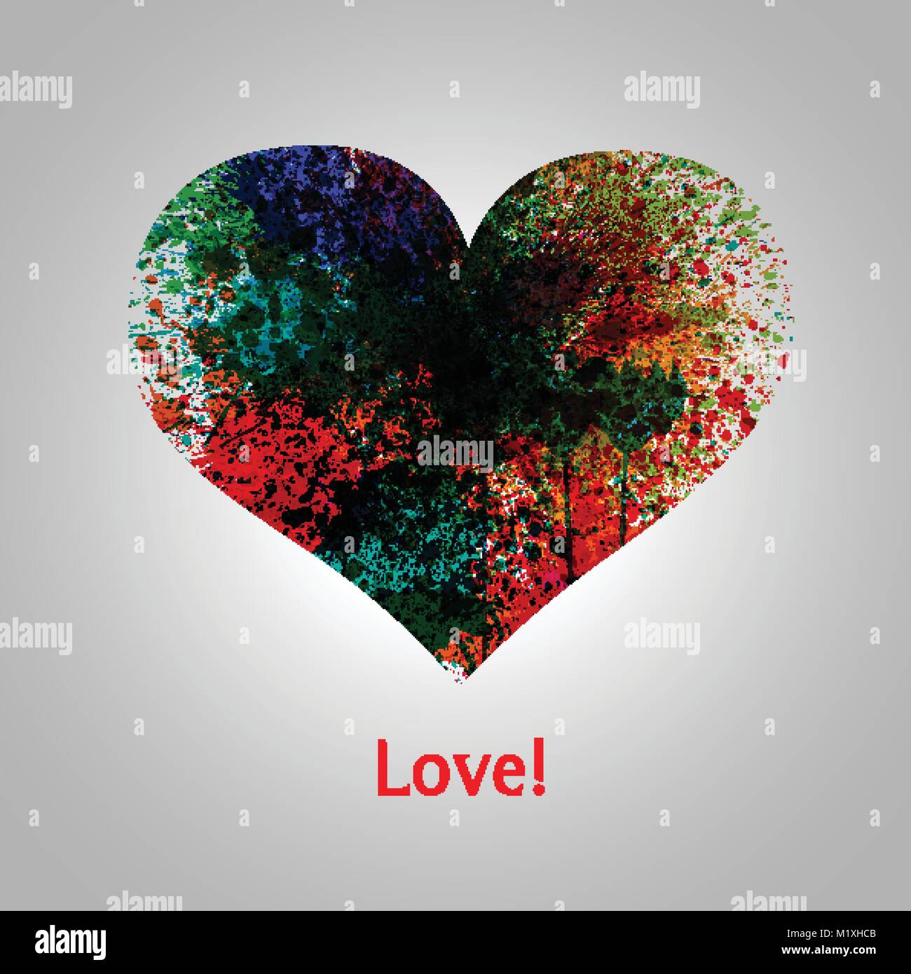 Painted vector heart Stock Vector Image & Art - Alamy