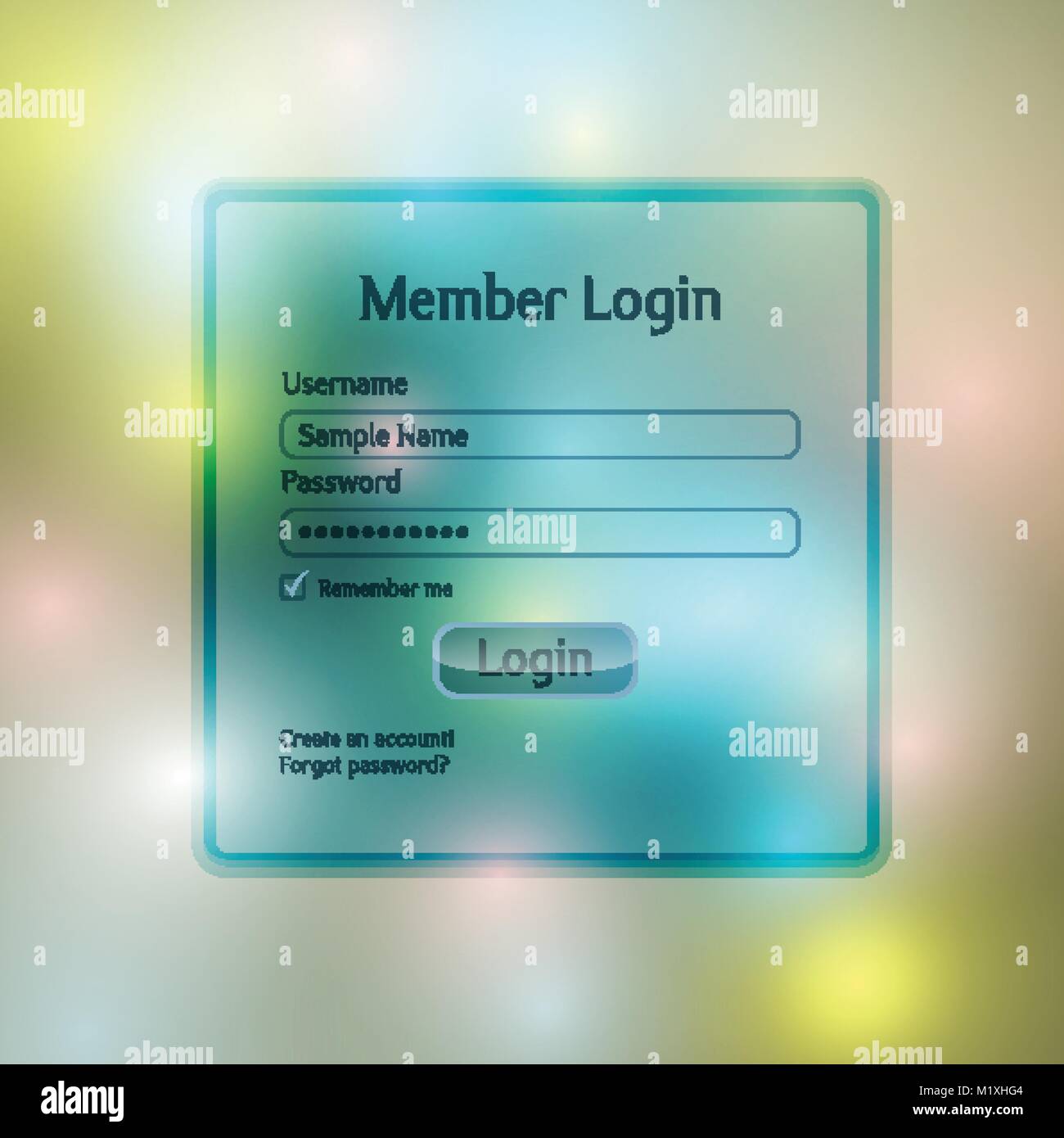 'Member Login' vector template Stock Vector Image & Art - Alamy