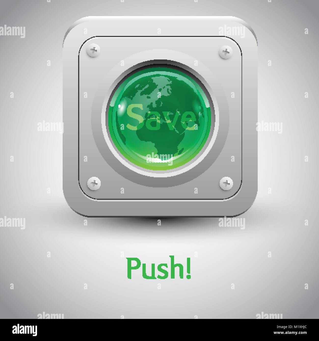 "Save the Earth" button vector Stock Vector Image & Art - Alamy