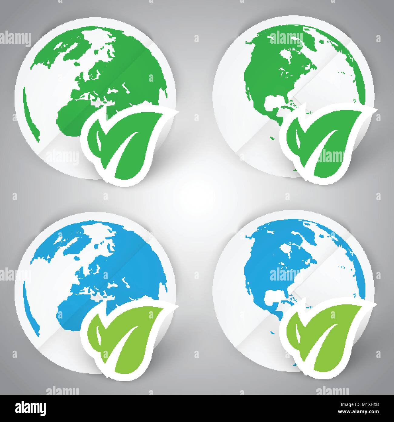 A set of eco paper earth Stock Vector Image & Art - Alamy