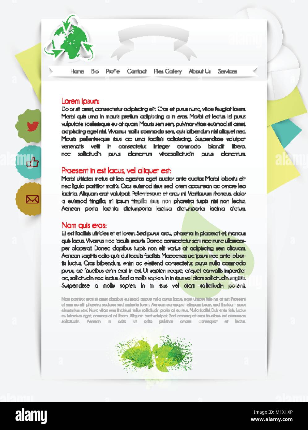Colorful one page website template hi-res stock photography and images ...