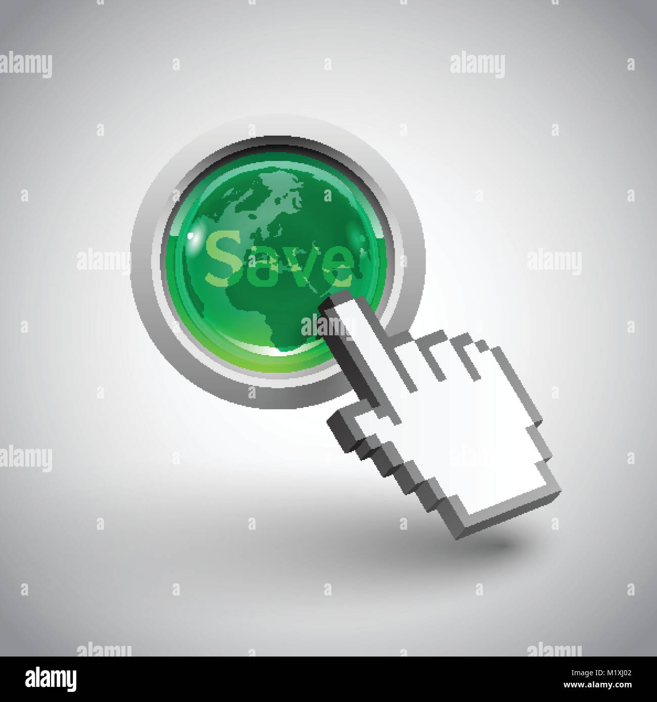 Cursor shows eco Earth Stock Vector Image & Art - Alamy