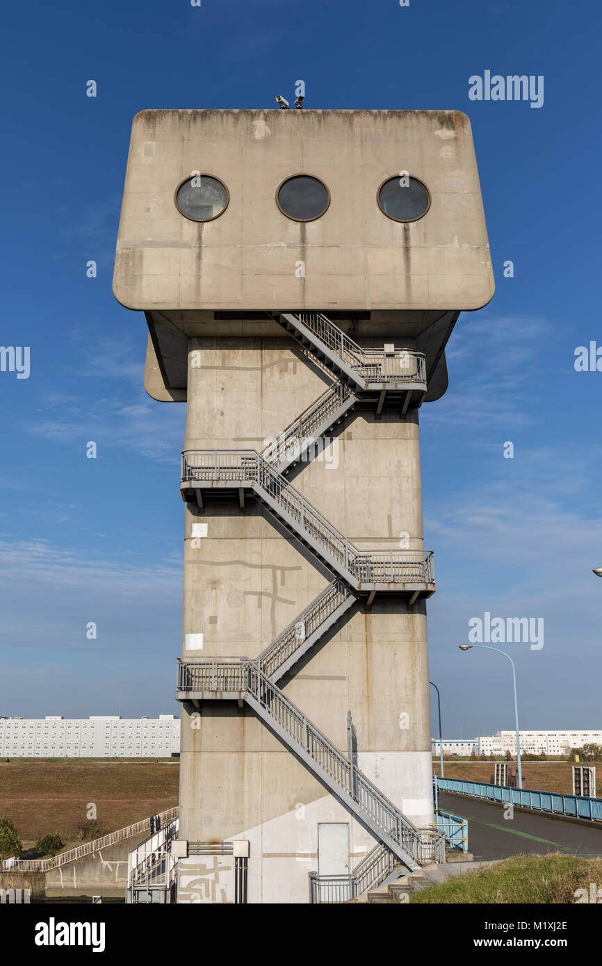 Iwabuchi Water Gate (blue); Kita, Tokyo Stock Photo - Alamy
