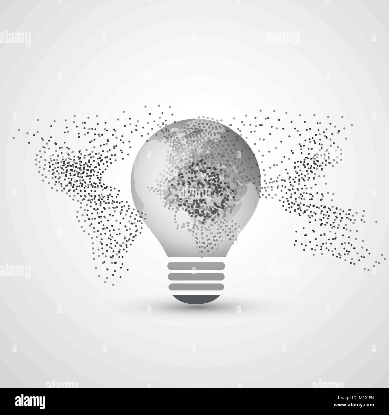 Abstract Electricity, Cloud Computing and Global Network Connections ...