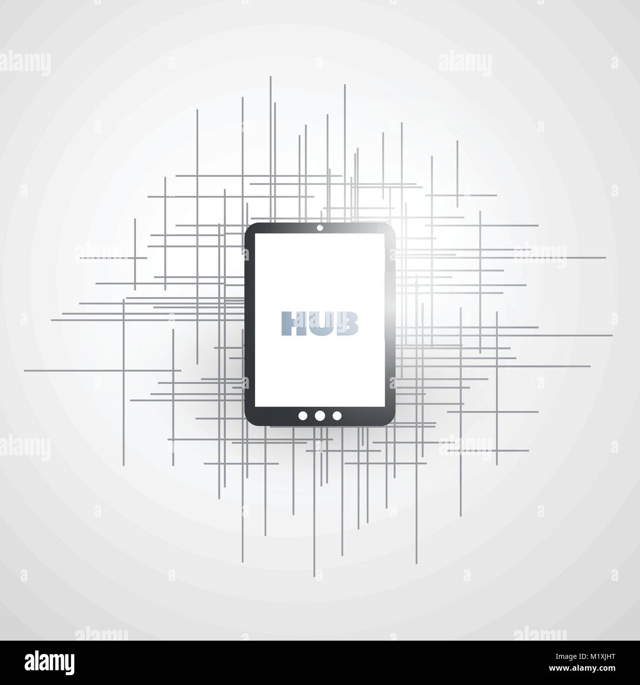 Abstract Cloud Computing And Global Network Connections Concept Design With Digital Tablet