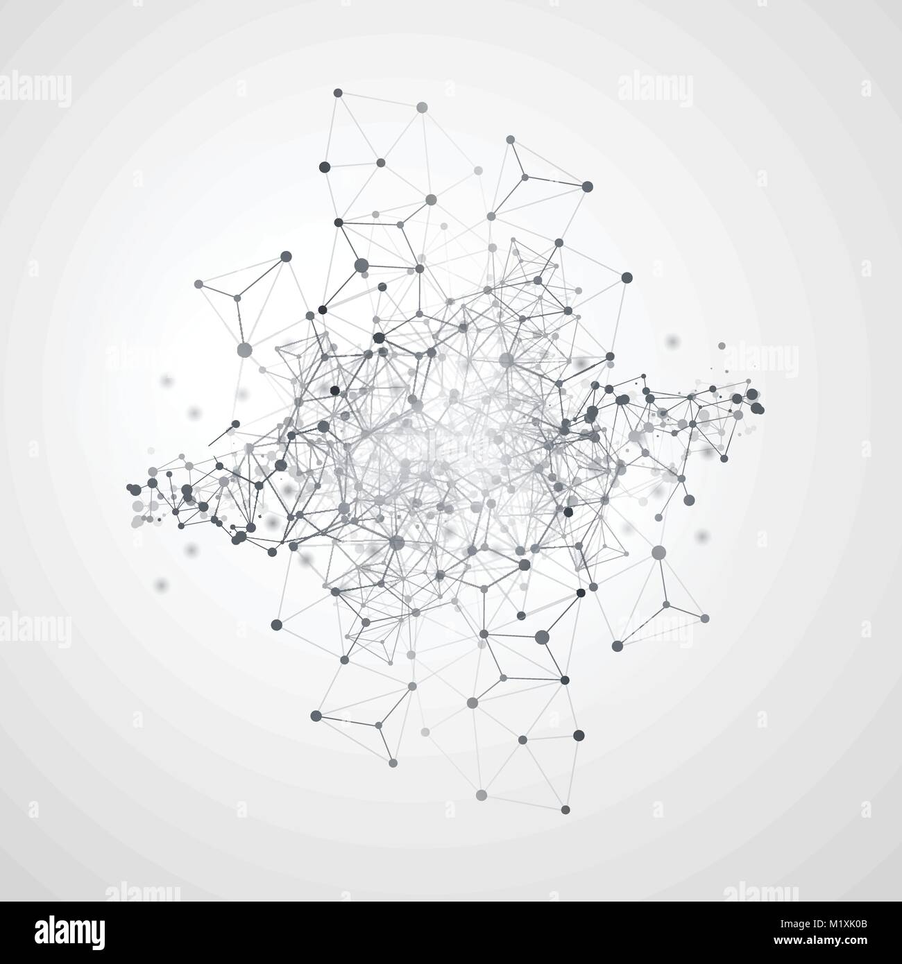 Black And White Modern Minimal Style Cloud Computing Networks Structure Network Connections