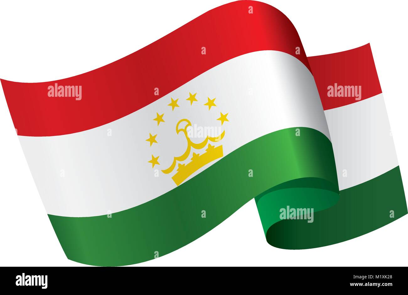 Flag of the republic of tajikistan Cut Out Stock Images & Pictures - Alamy