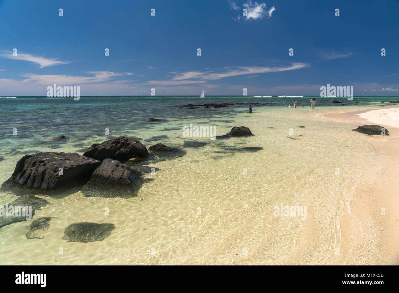 Traumstrand an der Bucht von Turtle Bay, Mauritius, Afrika, | Dream ...
