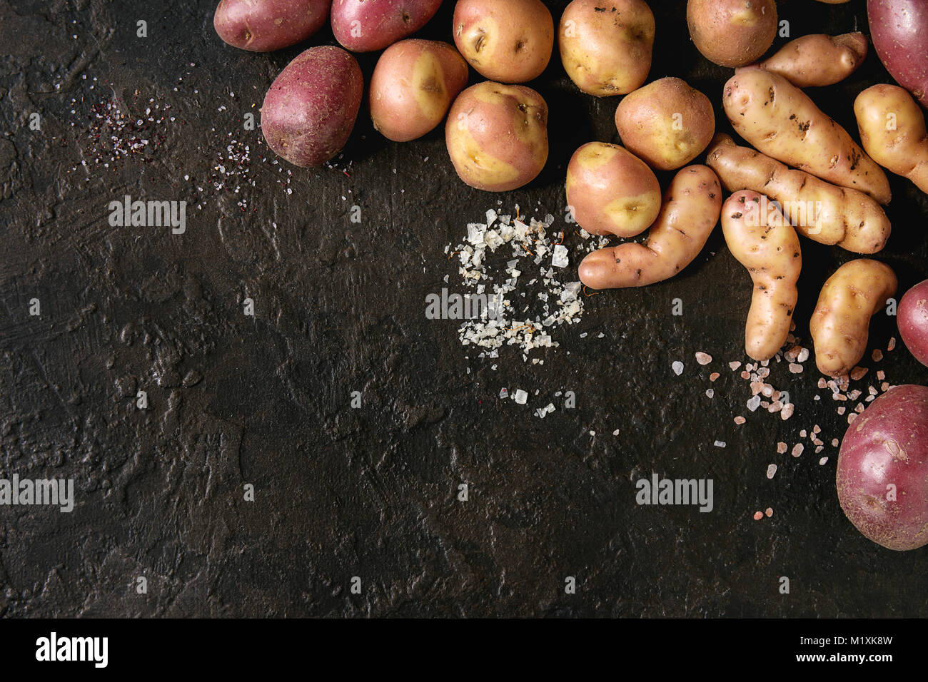 Variety of raw potatoes Stock Photo - Alamy