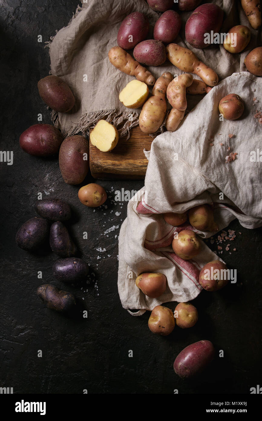 Variety of raw potatoes Stock Photo - Alamy