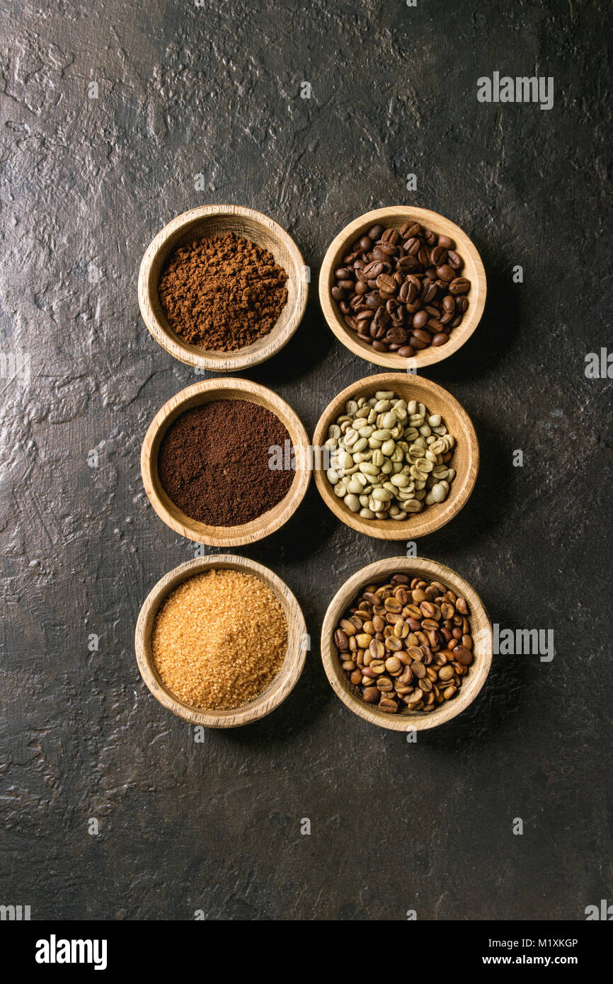 Variety of coffee beans Stock Photo - Alamy