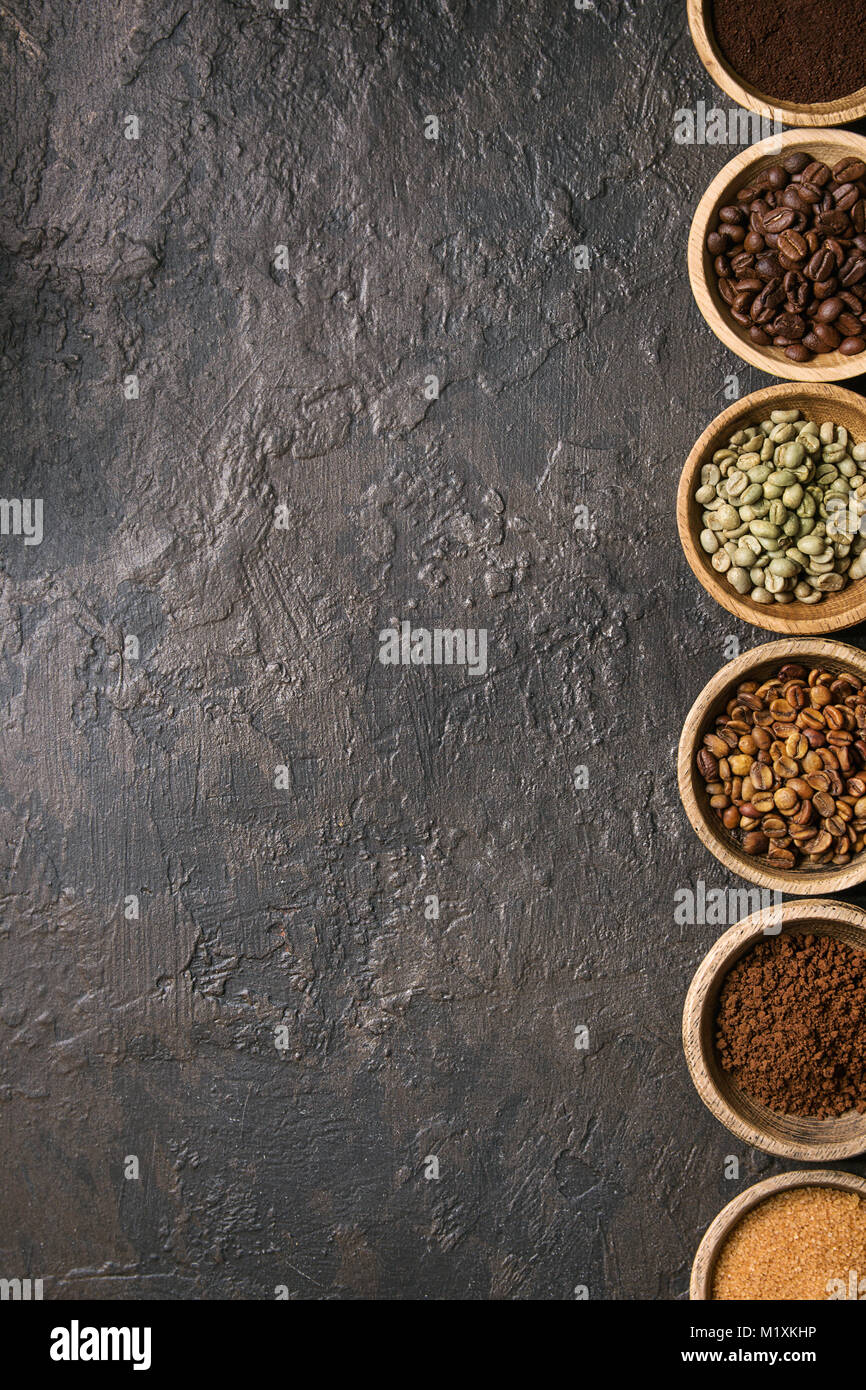 Variety of coffee beans Stock Photo - Alamy