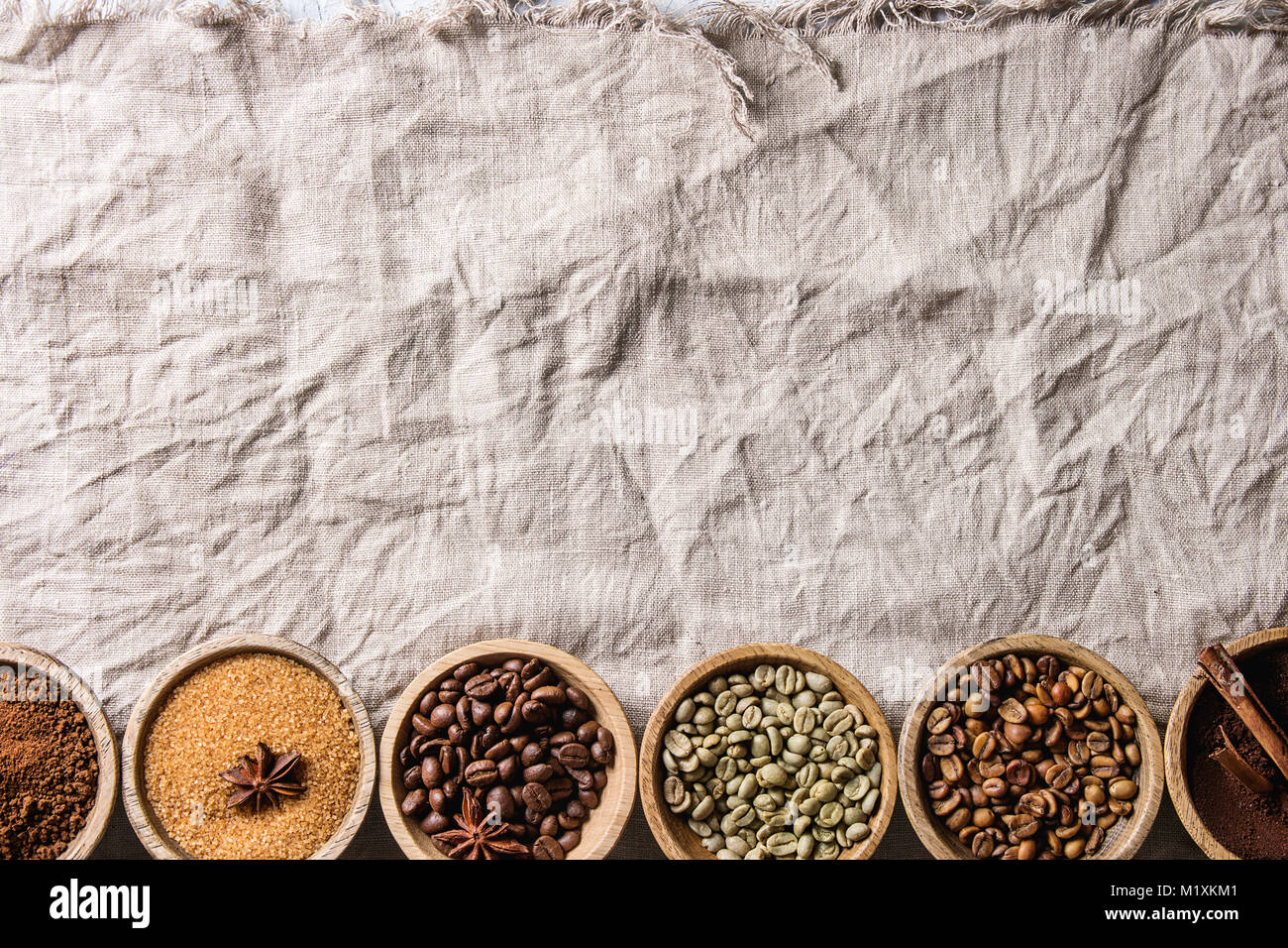 Variety of coffee beans Stock Photo - Alamy