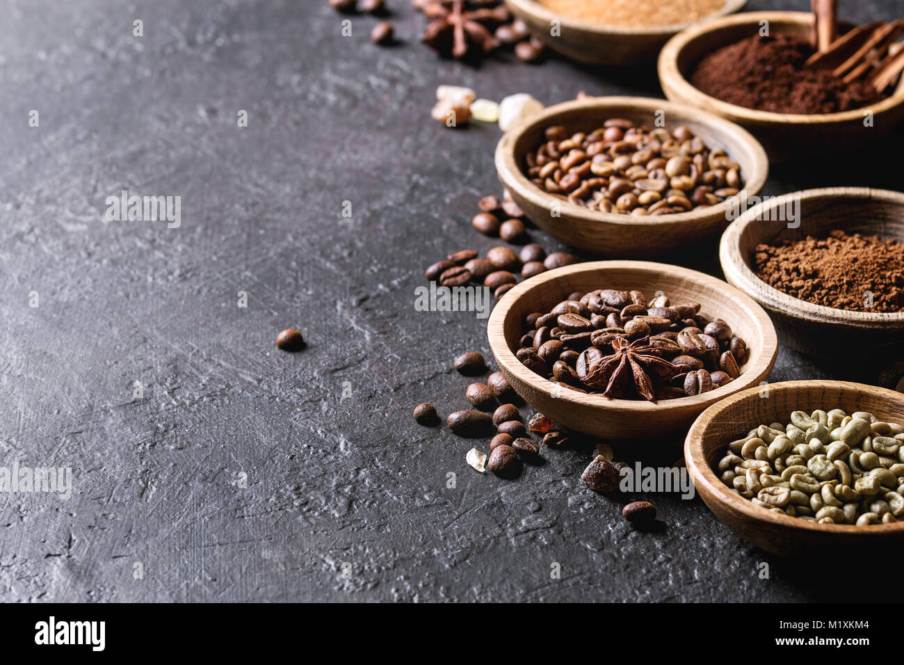 Variety of coffee beans Stock Photo - Alamy