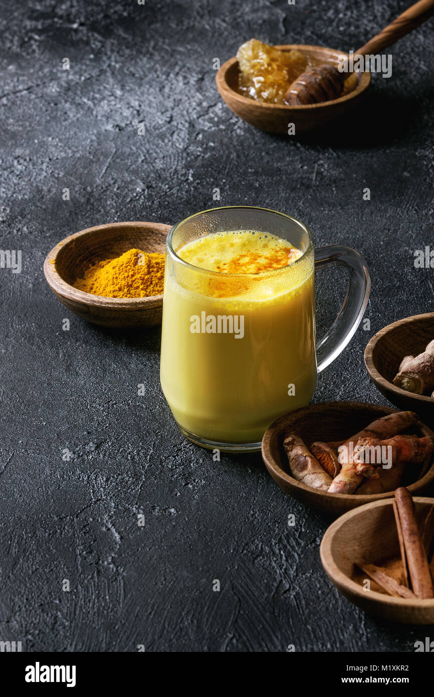 Turmeric golden milk latte Stock Photo - Alamy