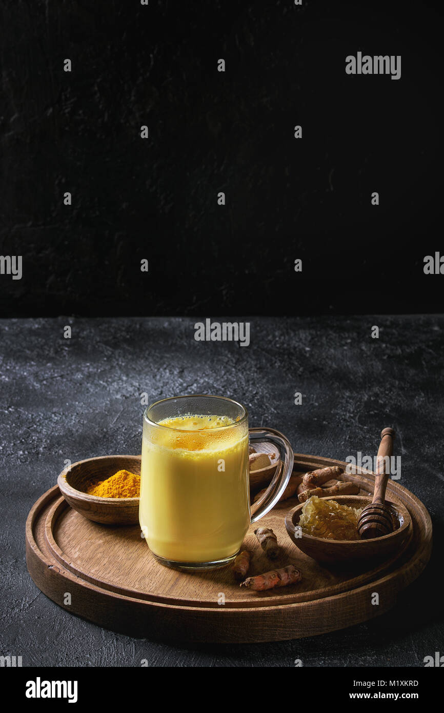 Turmeric golden milk latte Stock Photo - Alamy