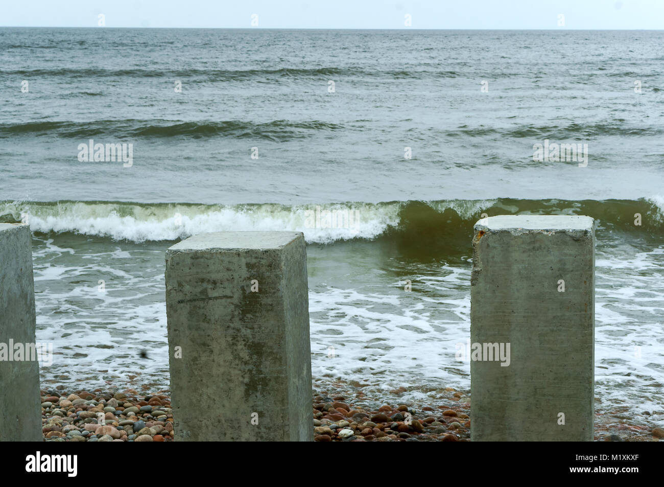 piles on the sea, the construction of sea coast fortifications, the ...