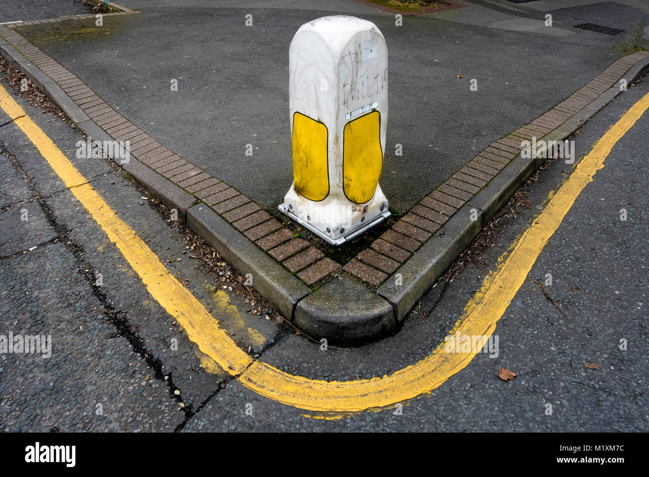 Old Traffic Bollard Stock Photo - Alamy