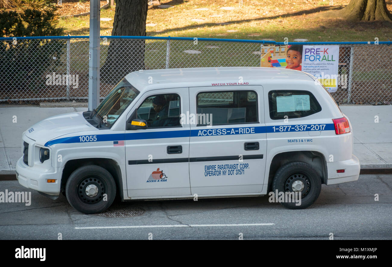 An Access-A-Ride vehicle waits for their passenger in the Chelsea ...