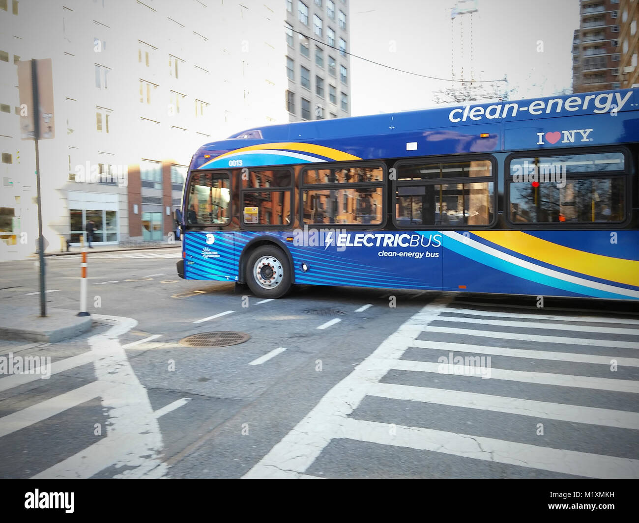 One of 10 all-new, all-electric New Flyer manufactured test buses ...