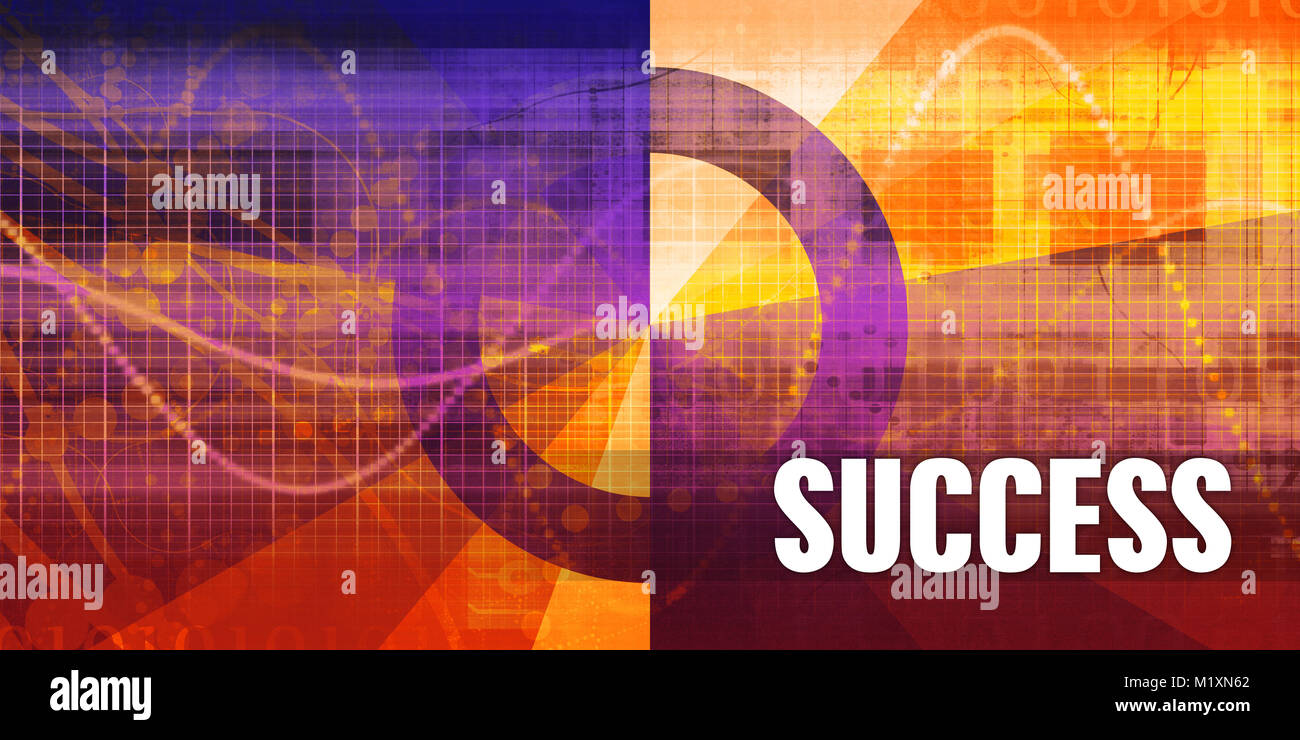 Success Focus Concept on a Futuristic Abstract Background Stock Photo ...