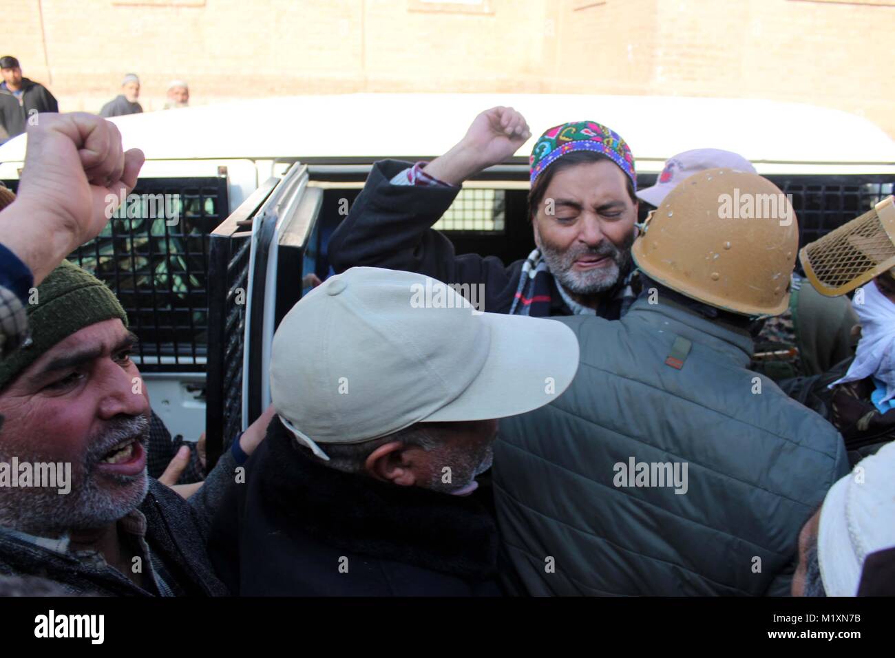 Shopian, India. 02nd Feb, 2018. JKLF Chairman Yasin Malik Arrested ...