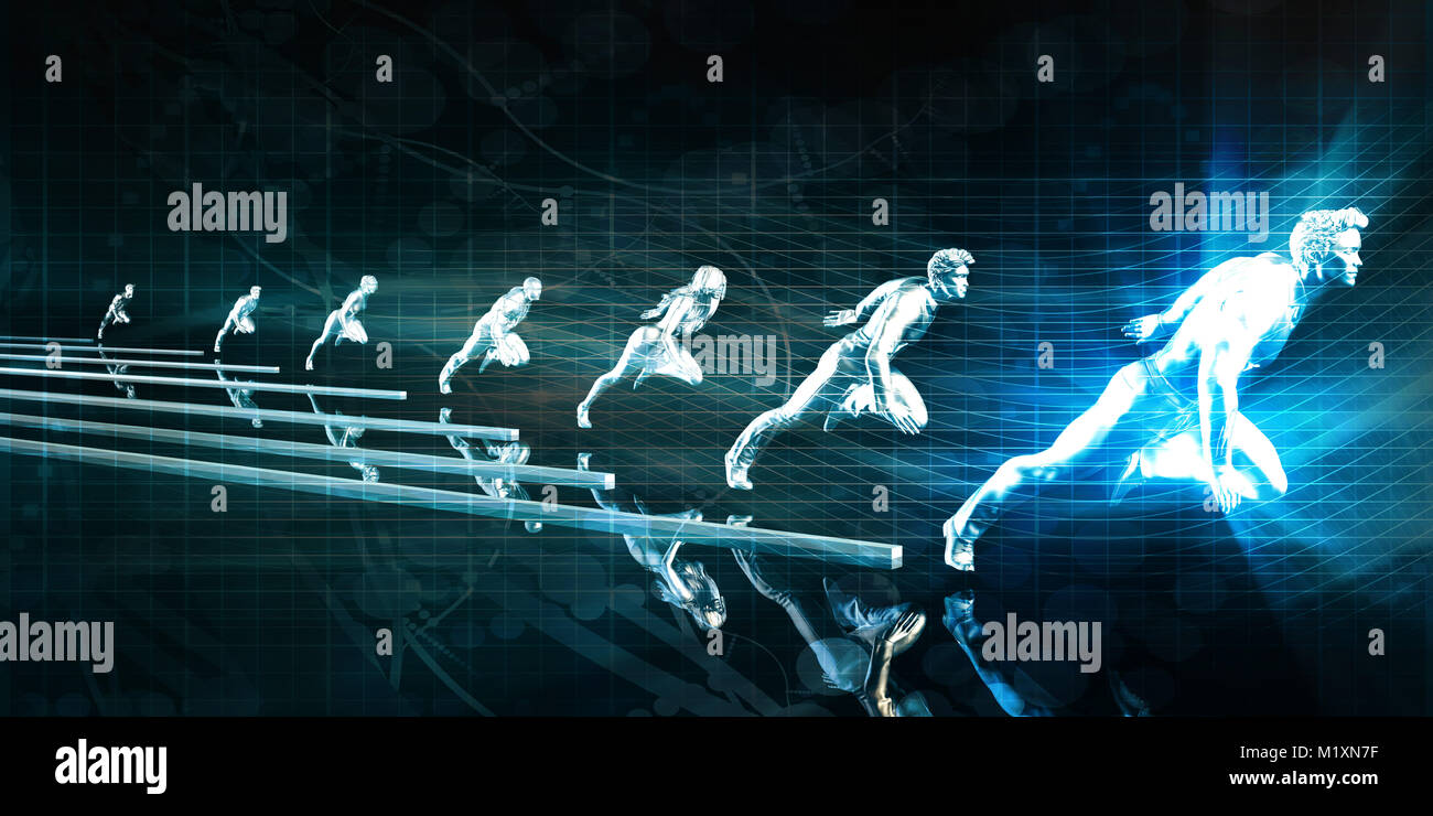 Business Competition with a Winning Leader Skill Stock Photo - Alamy