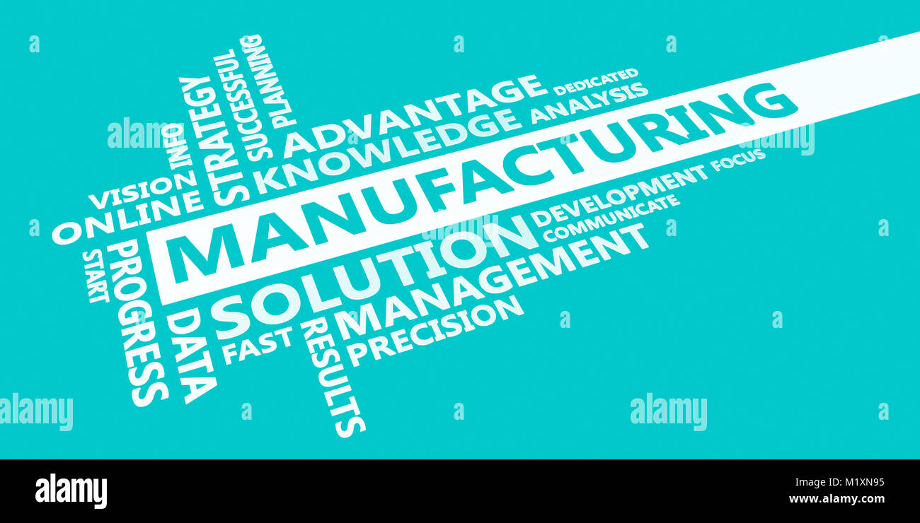 Manufacturing Presentation Background in Blue and White Stock Photo - Alamy