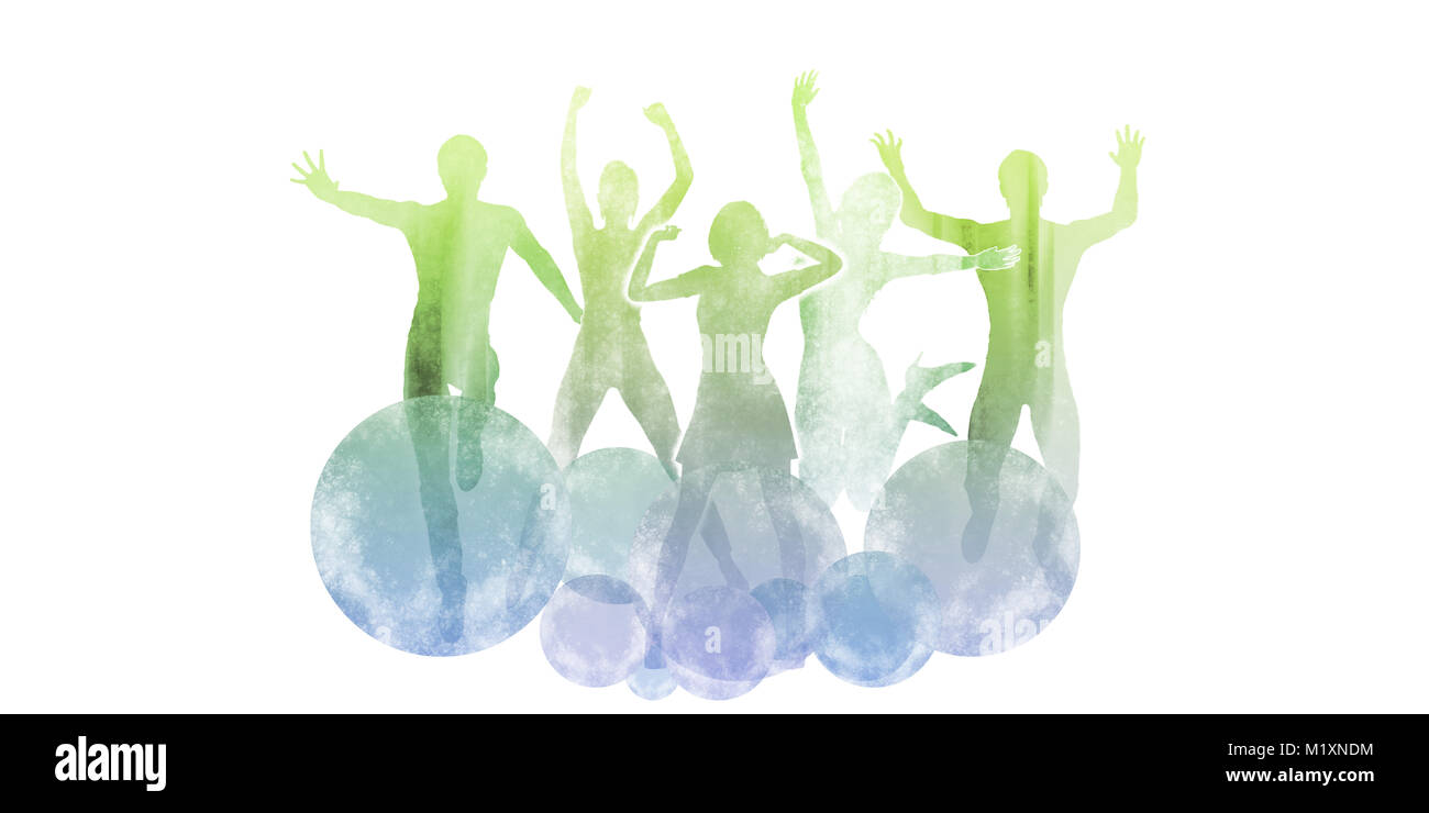 Active Lifestyle with Positive Expression Through Activities Stock ...