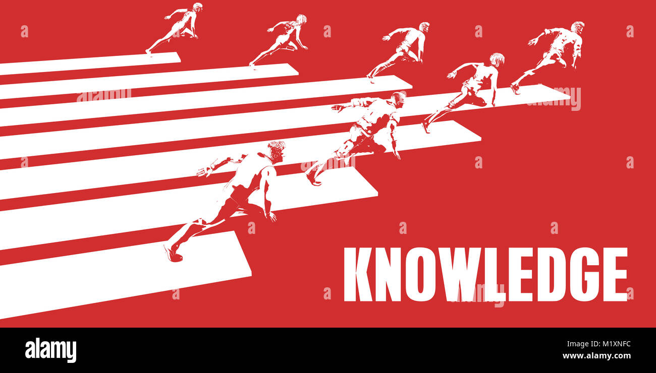 Knowledge with Business People Running in a Path Stock Photo - Alamy